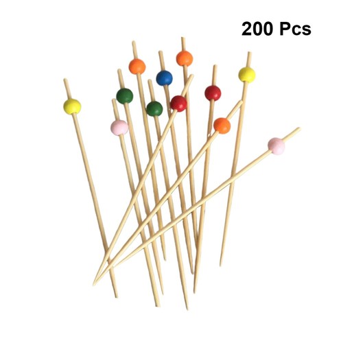 100 pezzi di frutta usa e getta Picks Cocktail di bambù Cocktail Picks ...