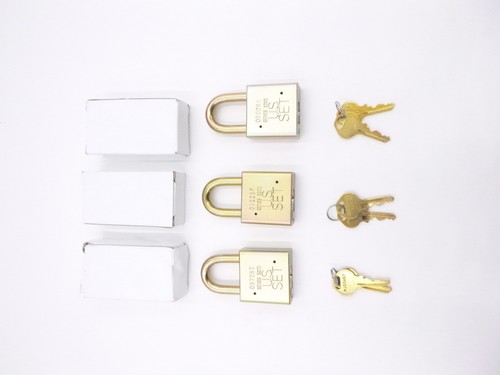 3 Pack American Lock Padlock SNF05 Series 5200 US Set Yellow Zinc ...