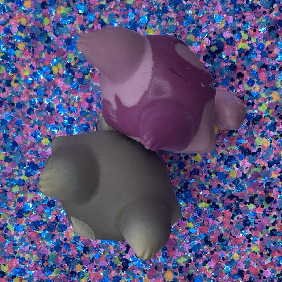 Hasbro LPS Littlest Pet Shop Persian Wolf Cats Gray Grey Pink #1411 ...