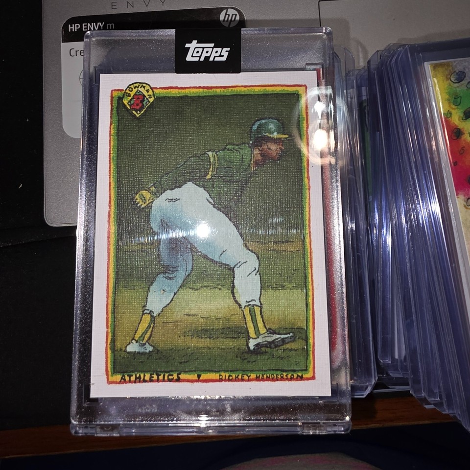 2025 SHOEBOX TREASURES "1990 BOWMAN #457" #B90-8 RICKEY HENDERSON ...