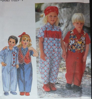 Sweet OOP SIMPLICITY 9696 Toddlers Rompers or Jumpsuits PATTERN 1/2-1-2 ...