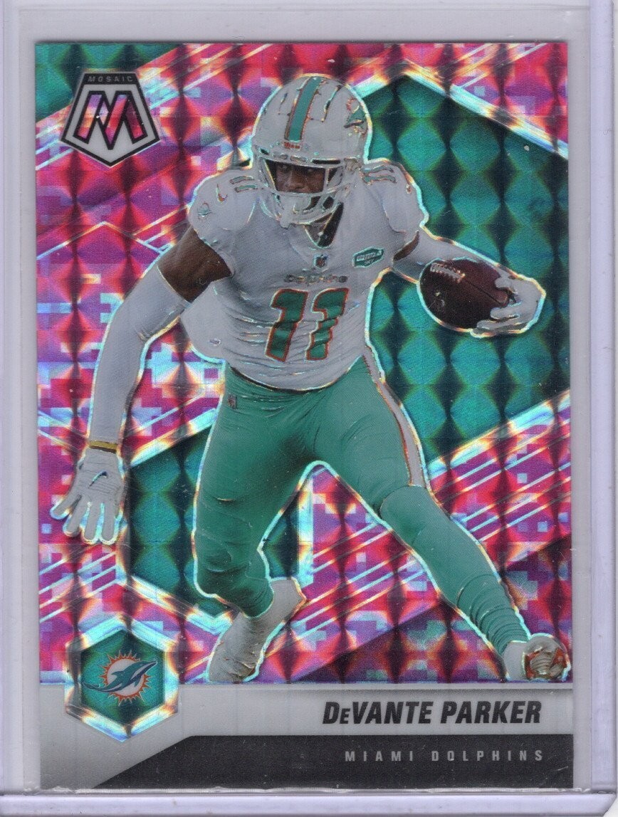2021 Panini Mosaic Pink Prizm #126 DeVante Parker Miami Dolphins | eBay