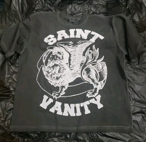 Saint Vanity 'Classic Logo' T-Shirt Grey / White (Small) | eBay
