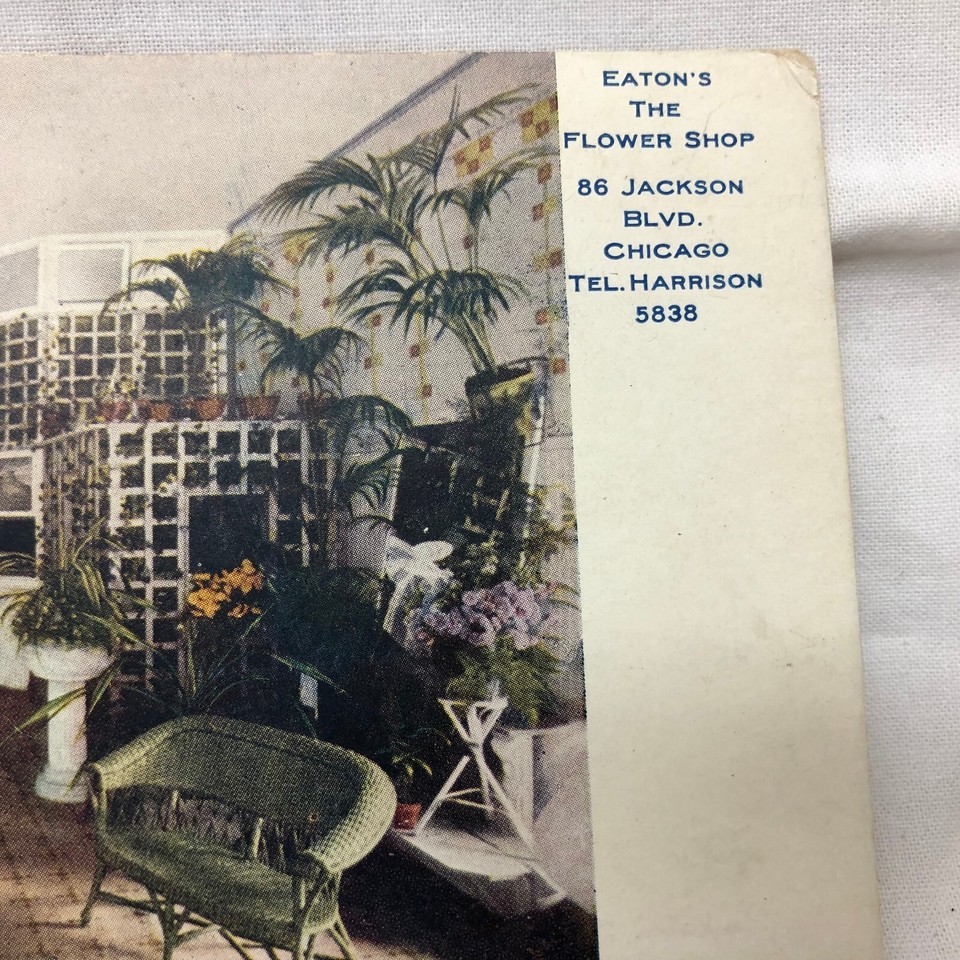 Vintage Postcard Eaton's The Flower Side Chicago | eBay