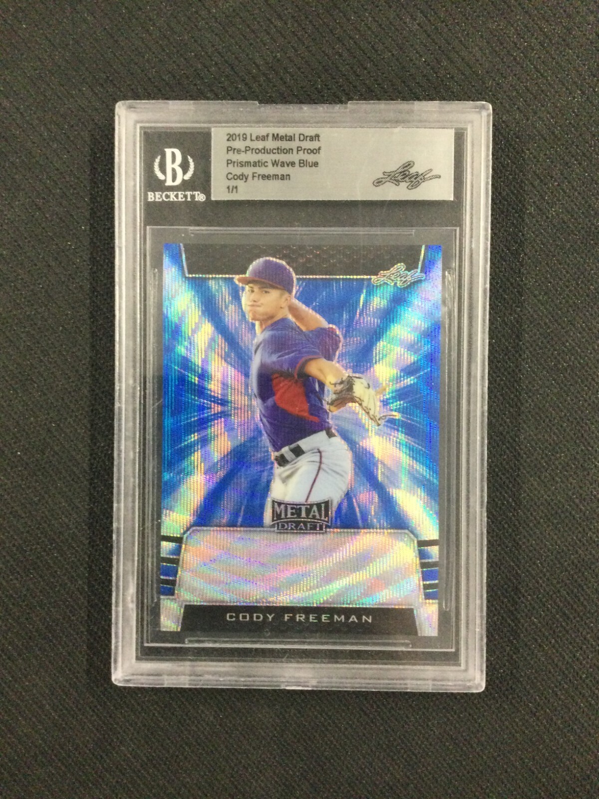 BGS 2019 Leaf Metal Draft Cody Freeman Pre-Production Proof Wave Blue 1 ...