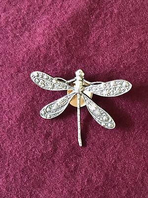 Sterling silver dragonfly pin/pendant | eBay