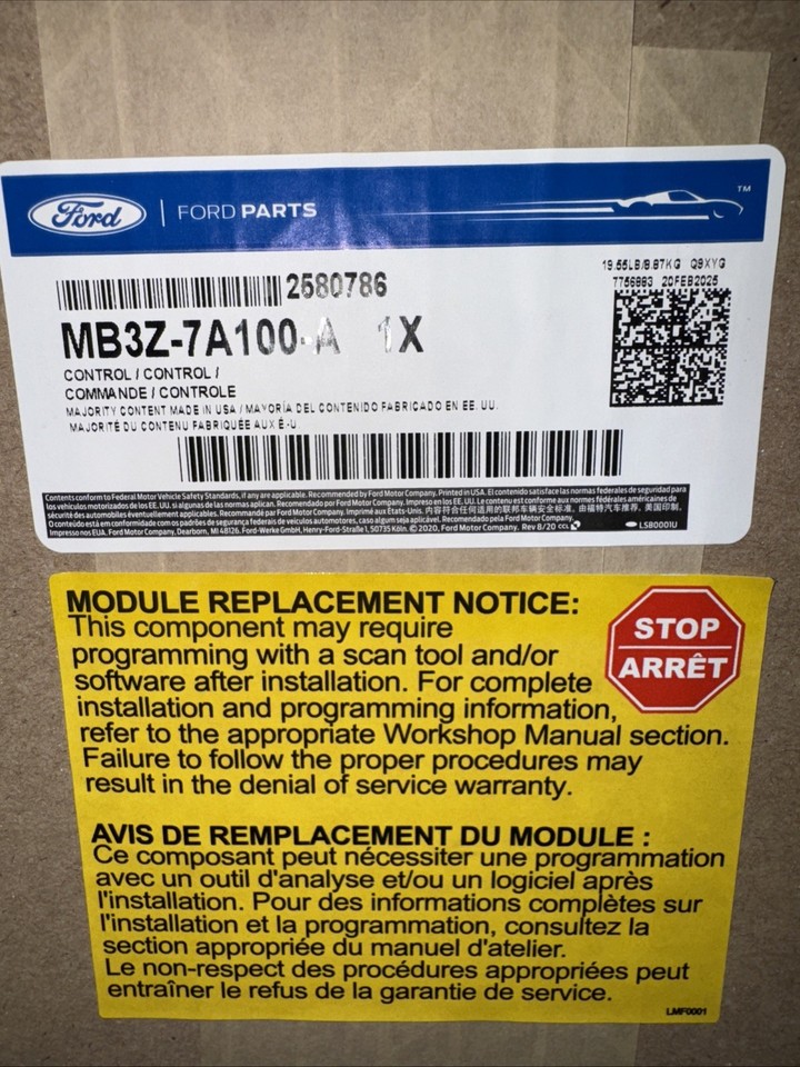 Genuine Ford Transm. Control MB3Z-7A100-A, Includes lead frame AL3Z ...