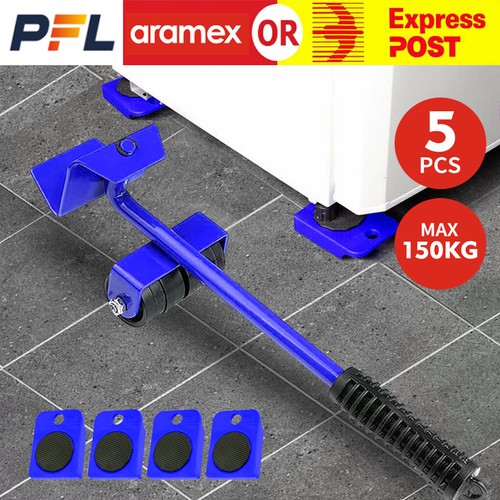 5PCS Heavy Furniture Lifter Mover 360° Rotation Wheels Moving Kit ...