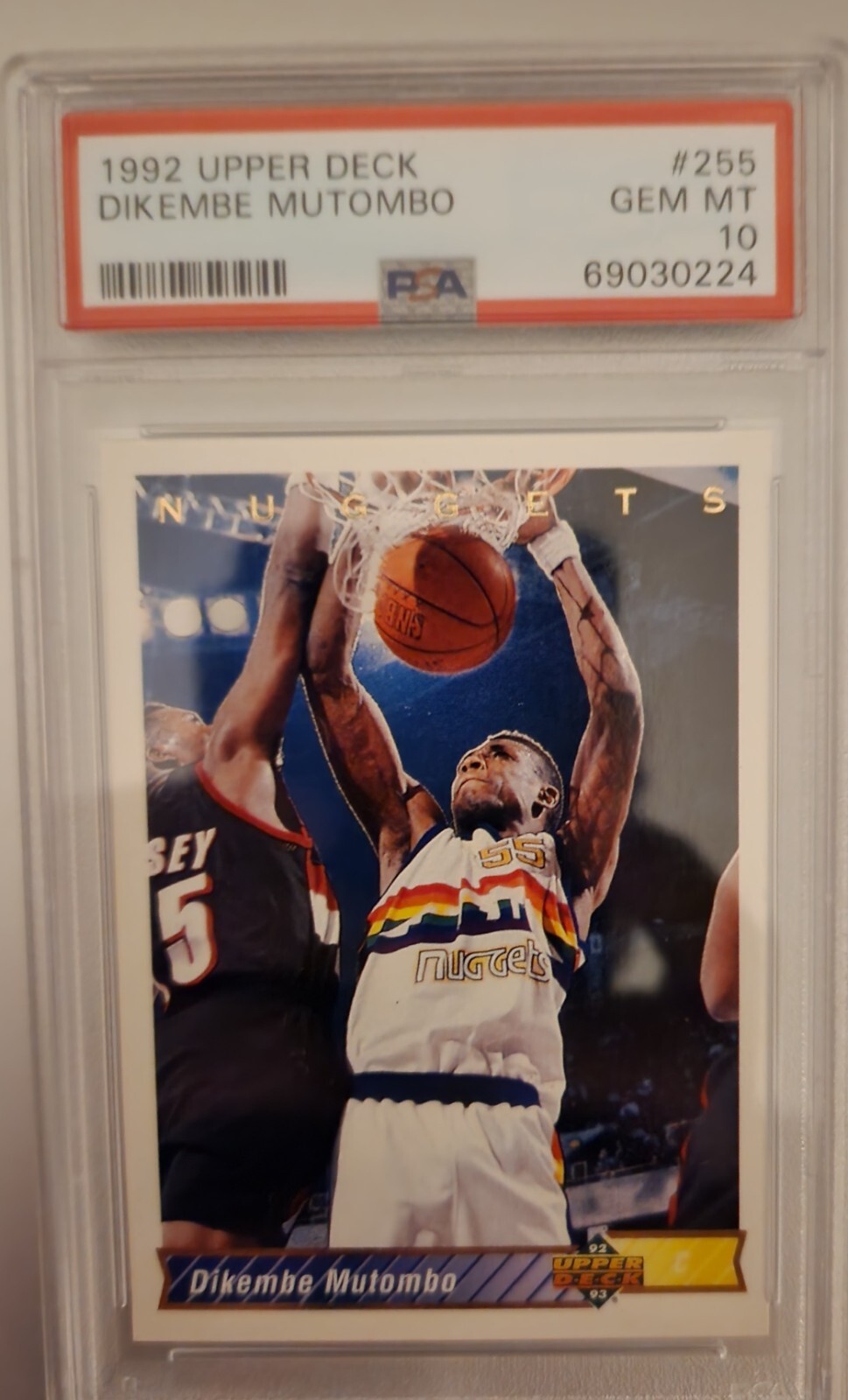 Dikembe Mutombo 1992 Upper Deck #255 PSA 10! HOF! Nuggets Legend ...