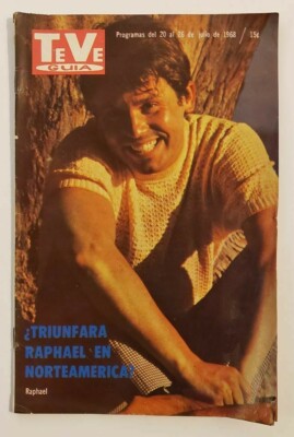 VINTAGE TV GUIDE MAGAZINE-TE-VE GUIA / RAPHAEL / PUERTO RICO 1968 #105 ...