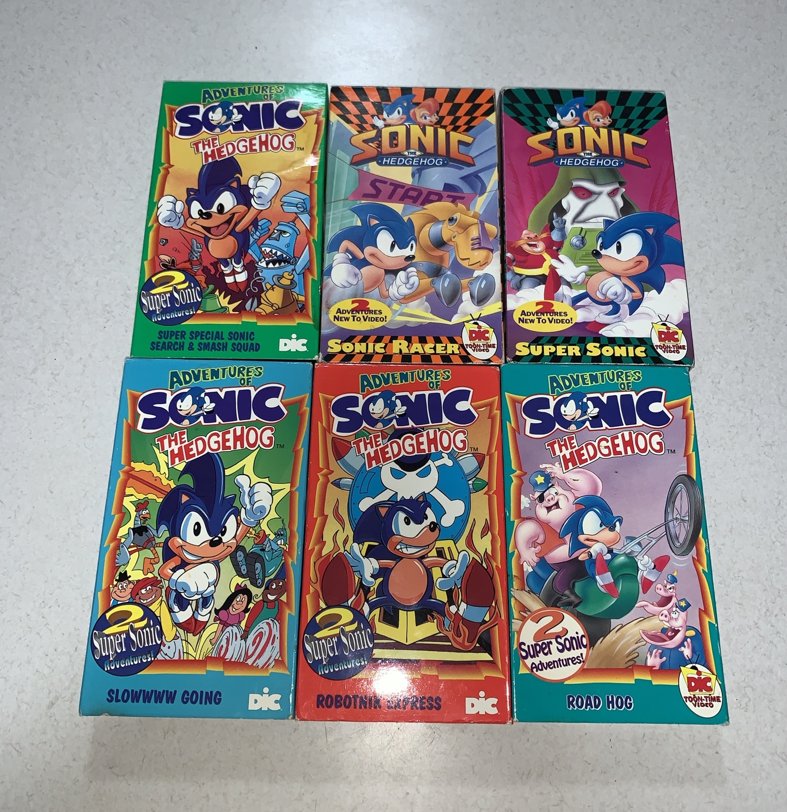 Adventures of Sonic the Hedgehog VHS Tape Lot of 6 HTF VHS 765362381036 ...