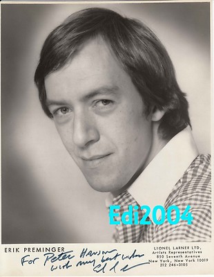 ERIK LEE PREMINGER Vintage Original AUTOGRAPH Photo & Letter RARE GYPSY ...