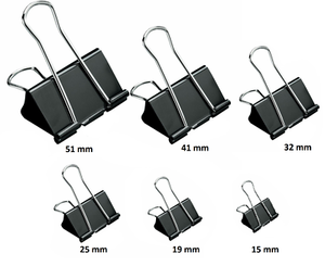 Bulldog Foldback Clips Metal Binder Grip Paper Clip Fold Back 15mm-51mm ...