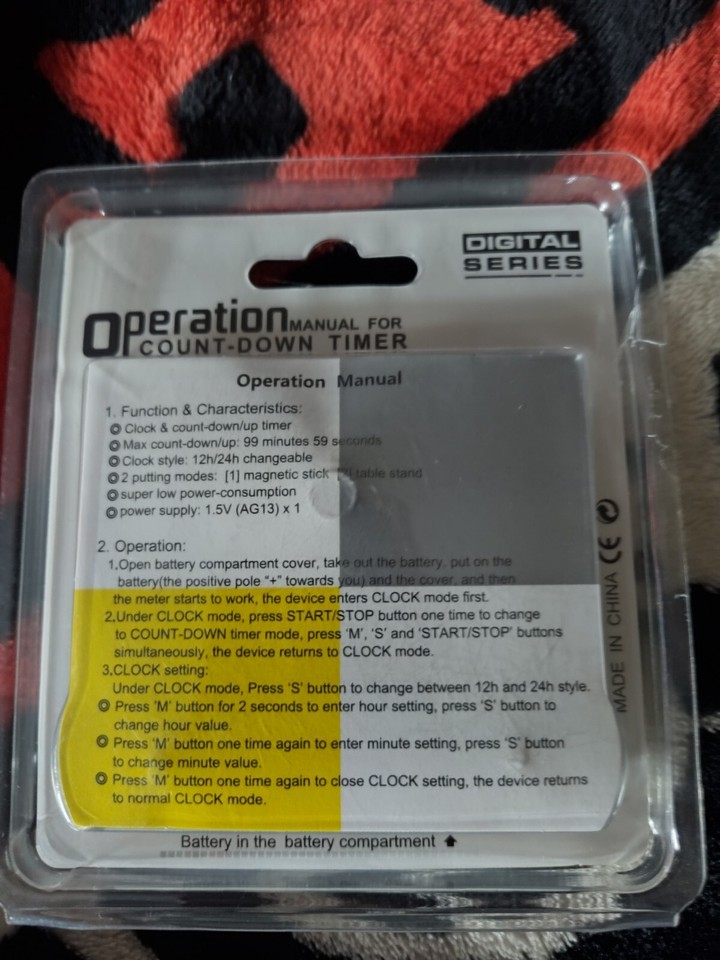 Digital Series Clock & Countdown Up Timer Large Screen Brand New Sealed ...