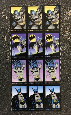 2014USA #4932-4935 Forever - Batman - Block of 12 Postage Stamps Mint ...