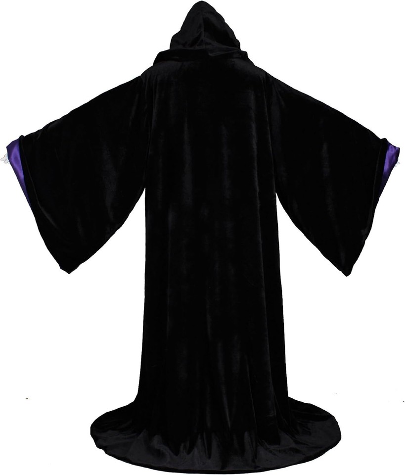 Velvet Wizard Robe with Satin Lined Hood and Sleeves | eBay