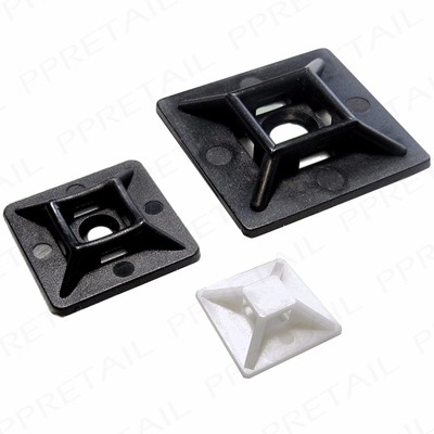 BLACK / NATURAL SELF ADHESIVE CABLE TIE BASE MOUNTS 20/28/40mm Wire ...