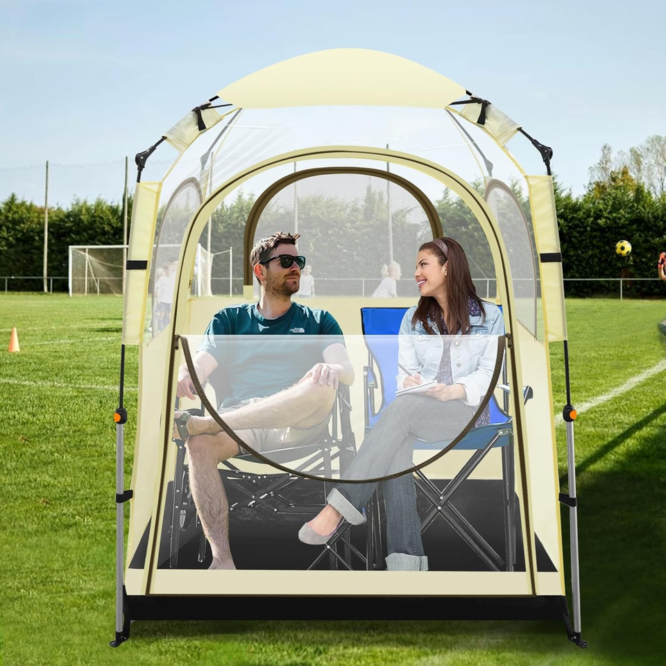 All Weather Shelter - Sports Tent with Detachable Top Cover and Sealed ...