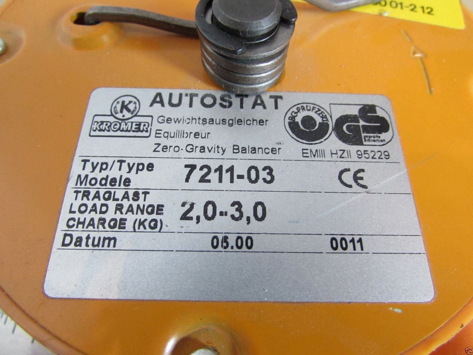 Autostat Tool Balancer 7211-03 Reel Retractor Fits Impact Wrench Made ...