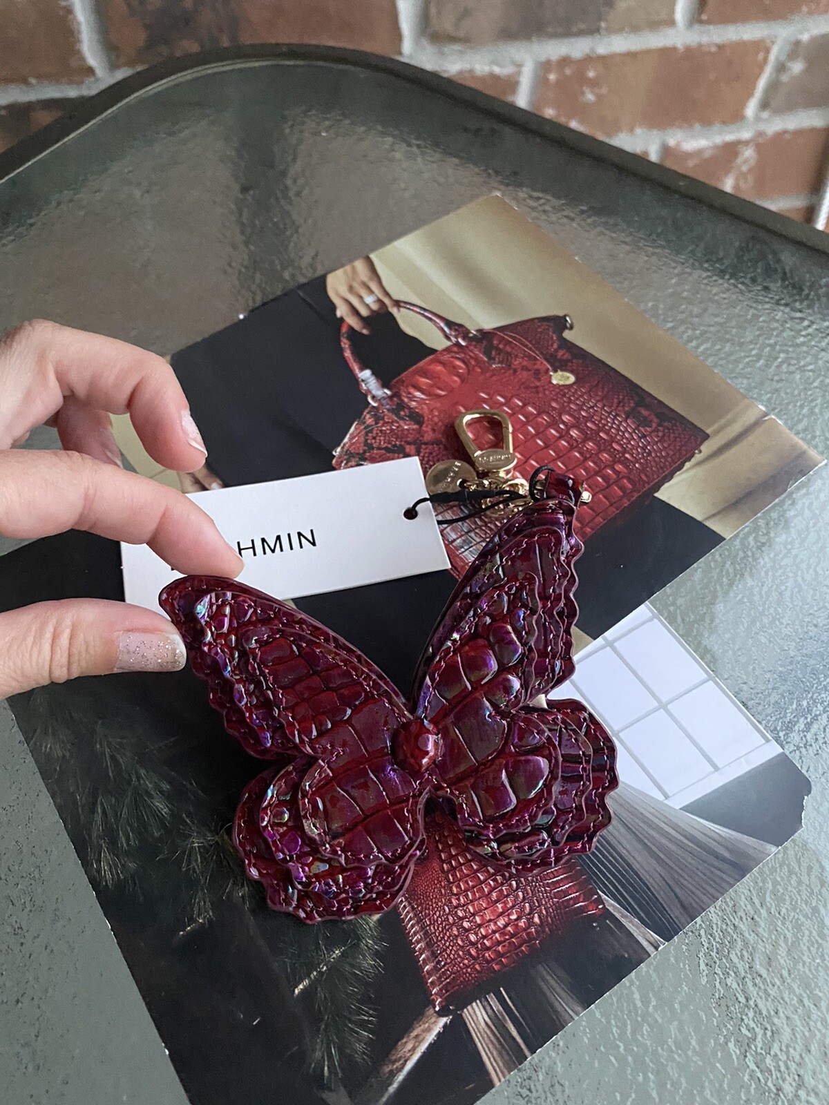 NWT BRAHMIN BUTTERFLY TASSEL SANGRIA MELBOURNE LEATHER | eBay