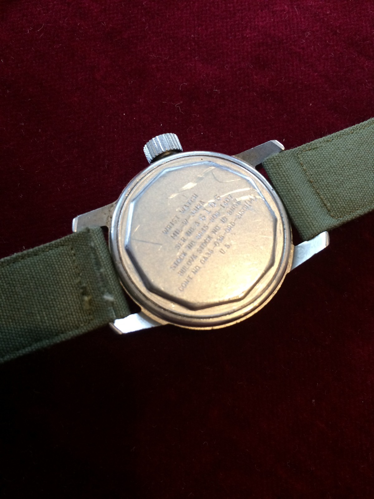 Ultra Rare Bulova Military Issued Wristwatch 3818A Hack Set Men's Watch ...