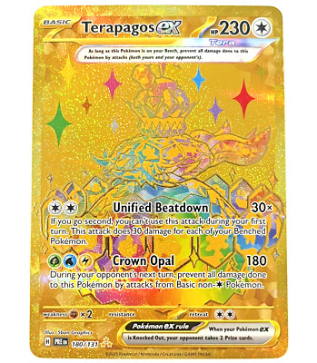 Pokémon Prismatic Evolutions - Terapagos ex - Gold Hyper Rare NM+/MINT ...