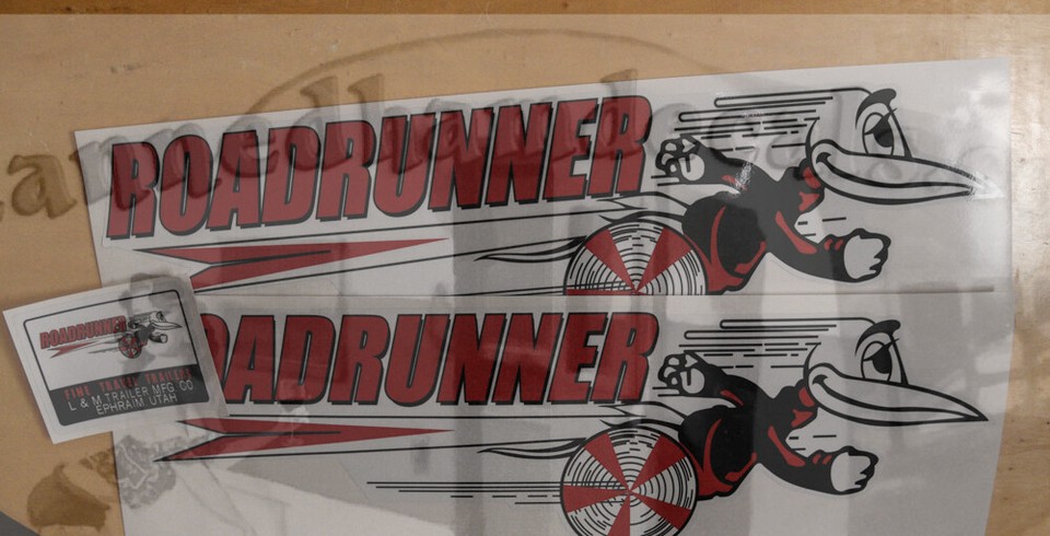 Roadrunner Vintge 1960's Travel Trailer Reproduction Decal Ephraim, UT ...