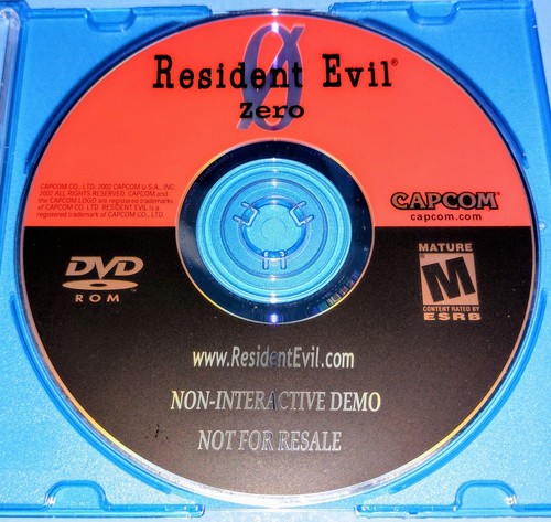 Resident Evil Zero Non-Interactive DVD Demo Disc Nintendo GameCube 2002 ...