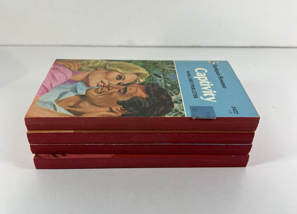 Vintage Harlequin Romance Paperback Books Lot of 4 from 1981 Red Pages ...