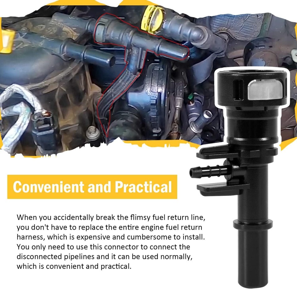 Fuel Filter Return Line Repair Connector for Powerstroke 6.7L Ford F ...