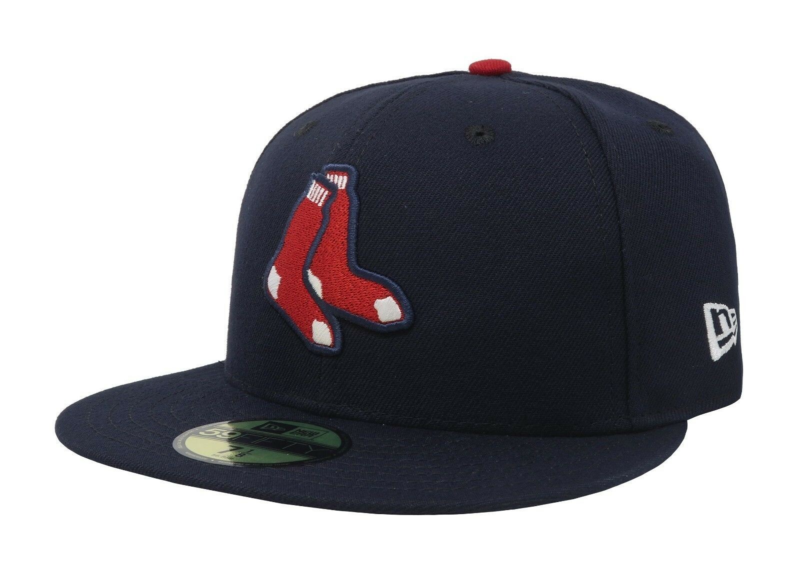 New Era 59Fifty Men's Cap Boston Red Sox Sock Navy On Field Hat Big ...