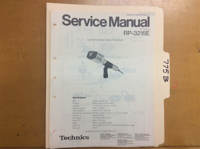 Technics RP 3215E service manual repair book Condenser Microphone 2 ...
