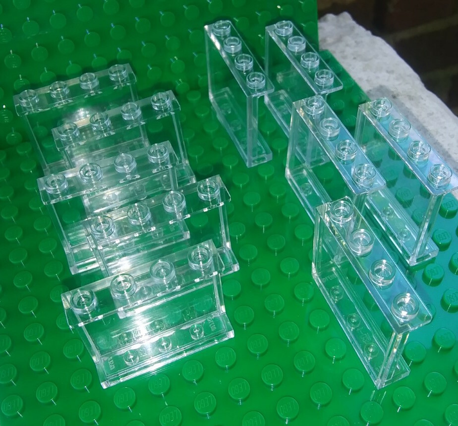 Lego Brick Clear Glass