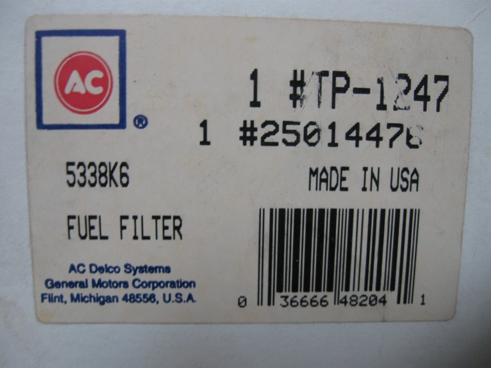 ACDelco TP1247 Fuel Filter Replaces BALDWIN-BF7880 FLEETGUARD-FF5091 | eBay
