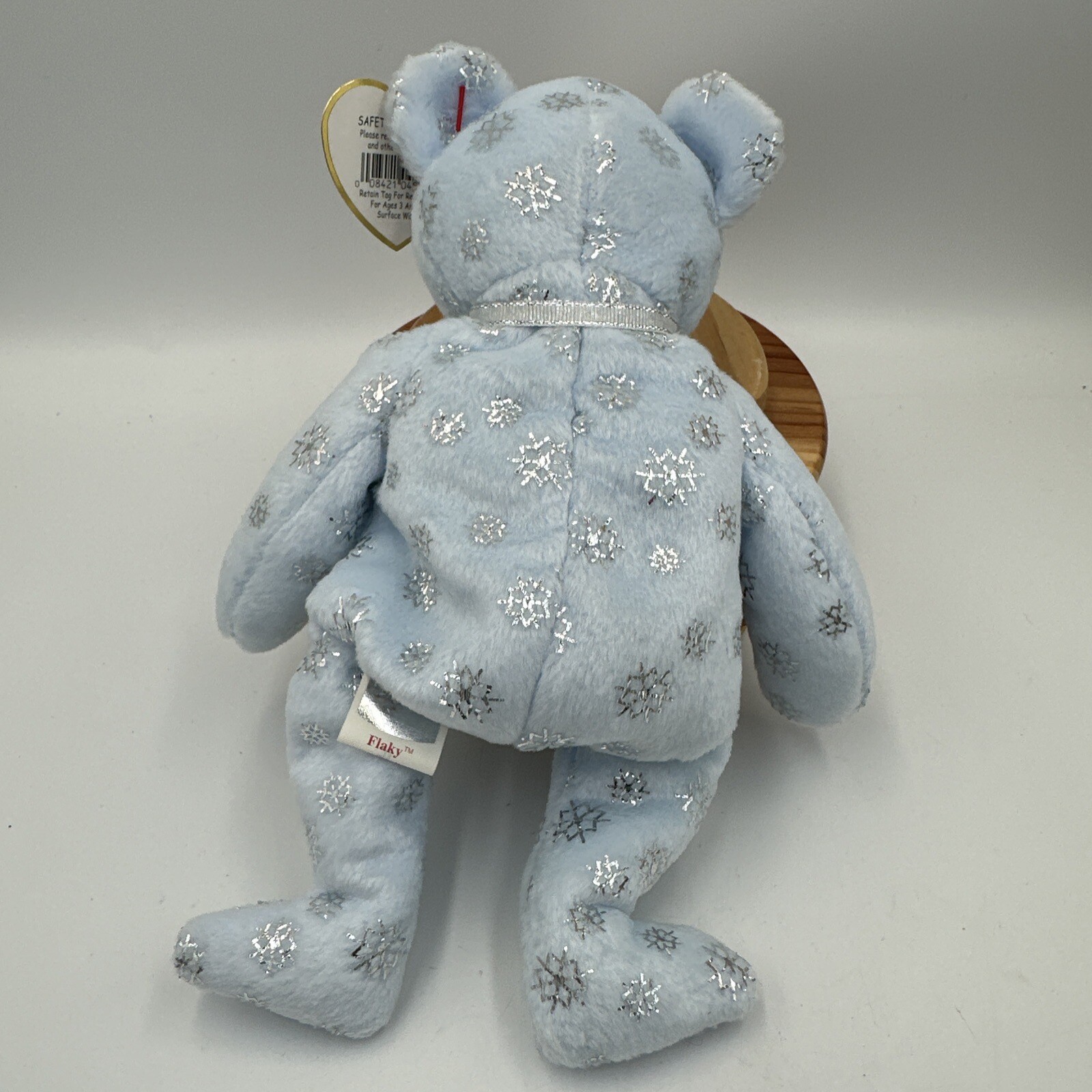 TY BEANIE BABY JINGLE~FLAKY THE SNOWFLAKE TEDDY BEAR CHRISTMAS ORNAMENT ...