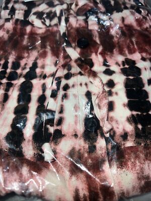 LULAROE MARSHA BUTTON UP MIDI Skirt Red Brown White Tie Dye Small 6/8 ...