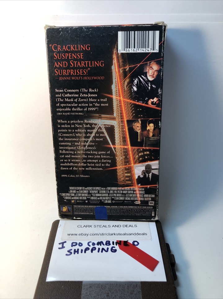VHS Movie / Entrapment / Sean Connery And Catherine Zeta Jones | eBay