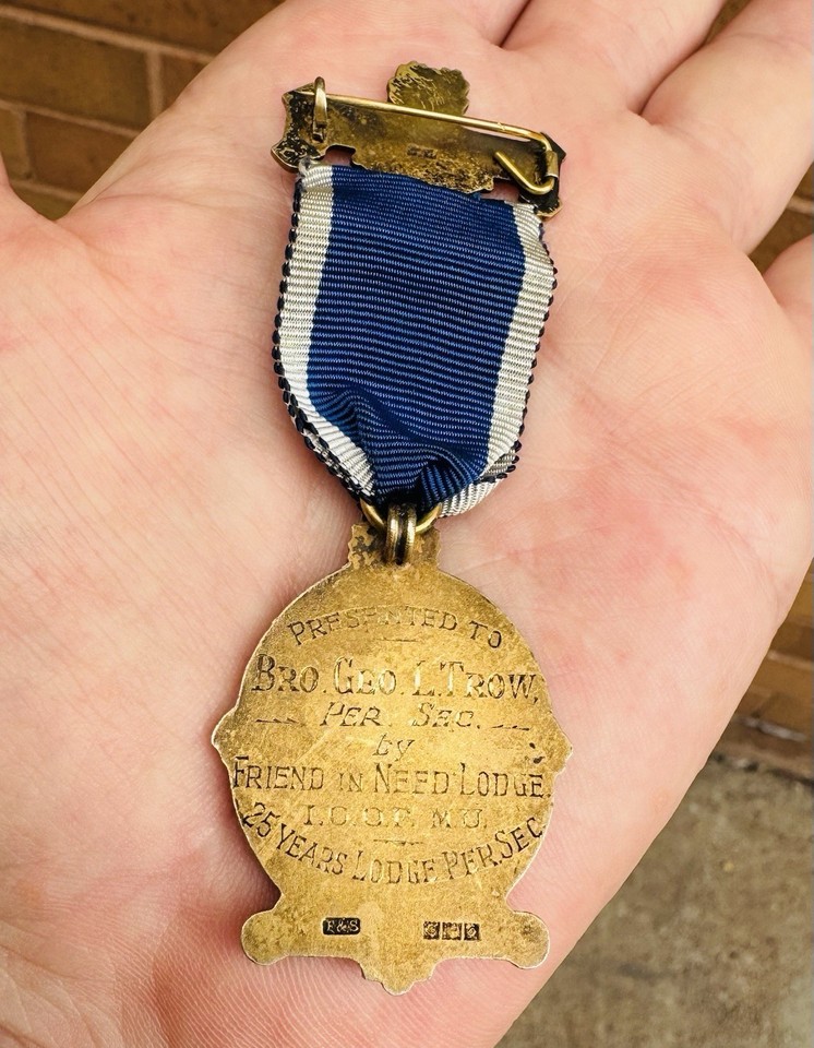 3 ANTIQUE SOLID SILVER “INDEPENDENT ORDER ODD-FELLOWS” MANCHESTER UNITY ...