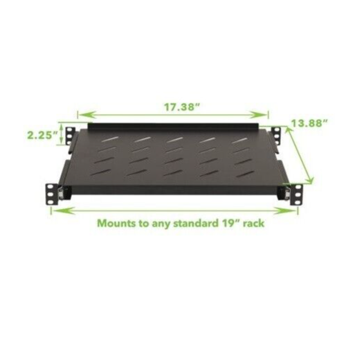 Sliding Server Rack Shelf 1U 19" 4 Post Mount Adjustable 14"-17 ...