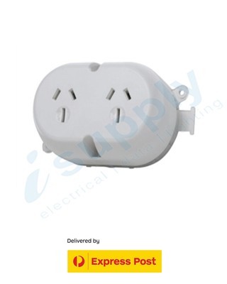 5 x Double Surface Socket / Plug Base White GPO EXPRESS POST | eBay
