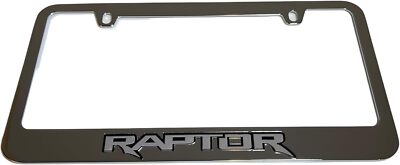 Ford Raptor 3D Logo Mirrored Chrome License Plate Frame Official ...