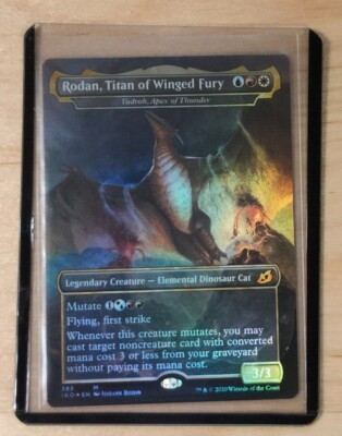 MTG - 1x -Foil- Rodan, Titan of Winged Fury-Borderless- Mythic, NM ...