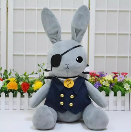 Anime Black Butler Kuroshitsuji Ciel 18'' Plushie Doll Toy Grey Rabbit ...