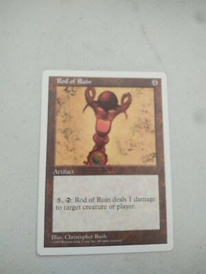 MTG Rod of Ruin Fourth Edition 344/379 Regular Uncommon NOS See ...