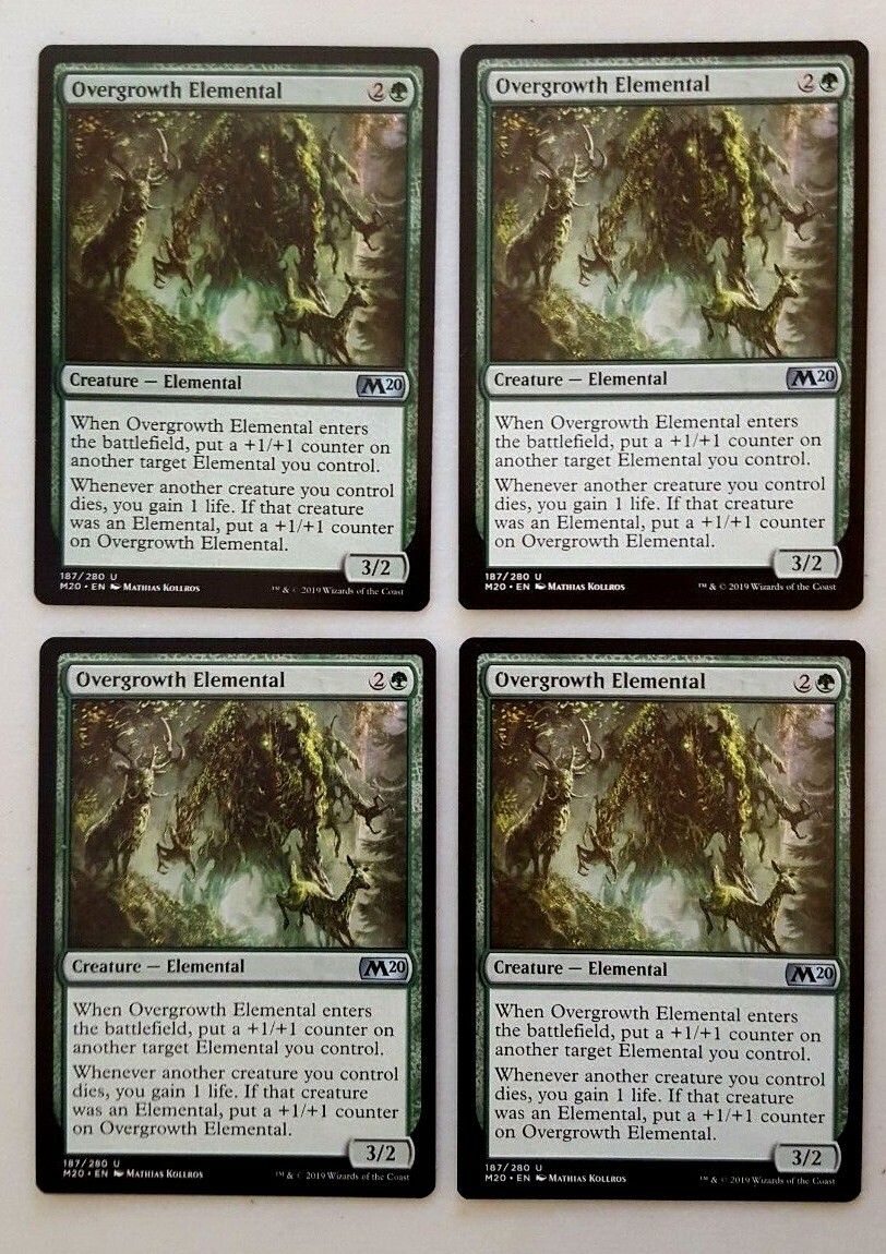 4x Overgrowth Elemental Core Set 2020 M20 MTG Magic The Gathering ...