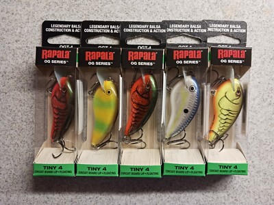 Rapala Otts Garage OGT 4 Tiny 4 Circuit Board Lip Balsa Crankbait (5 ...