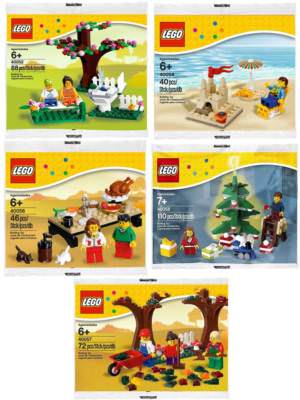 LEGO 40052 40054 40056 40057 & 40058 POLYBAG SET OF 5 MISB SEALED NEW ...