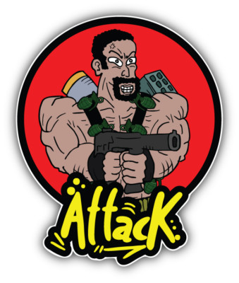Attack War Label Car Bumper Sticker Decal - ''SIZES'' | eBay