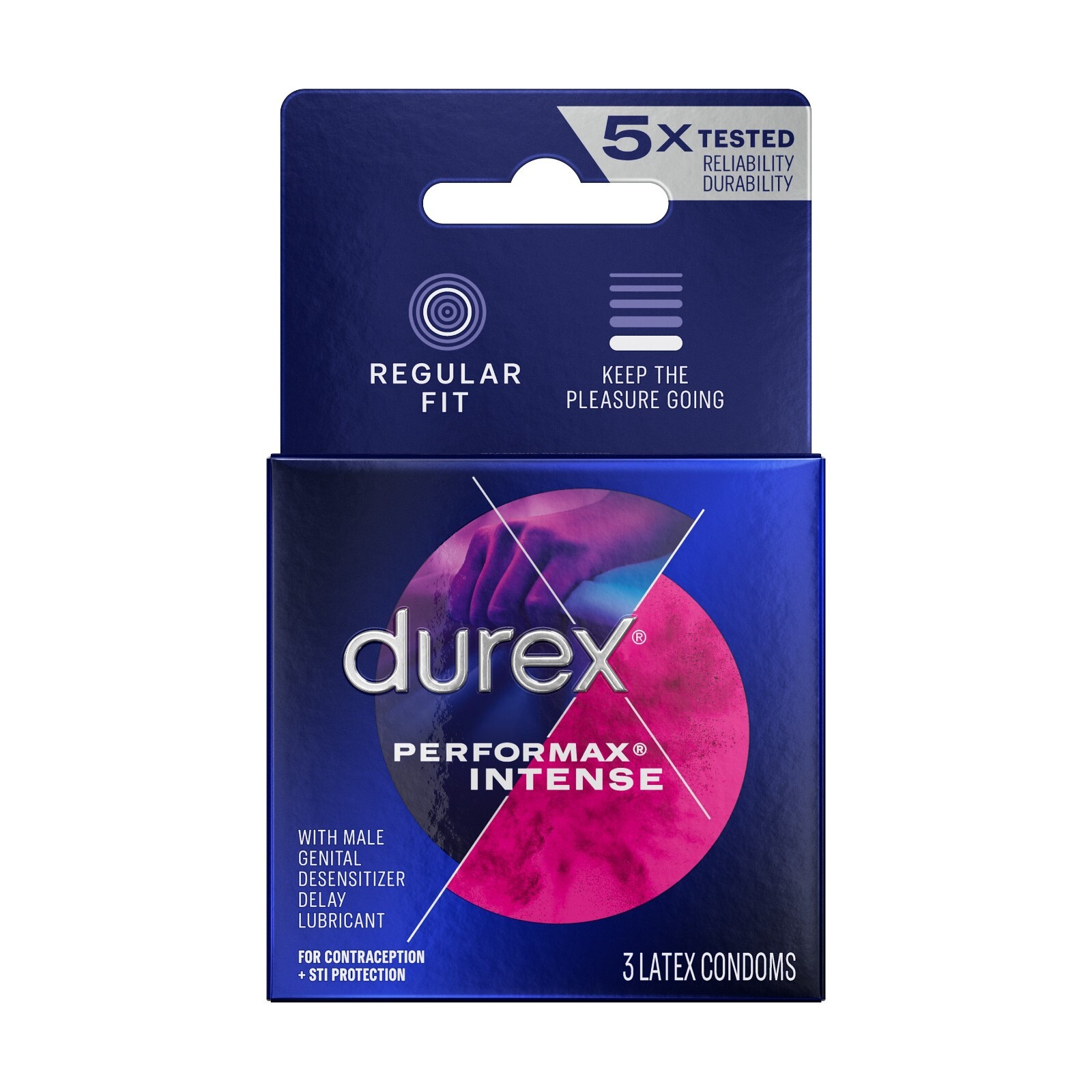 +gift Durex 3pak Performax intense W/desensitizer Lubricant Condoms exp ...