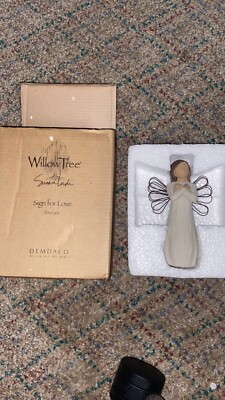 Willow Tree Sign For Love 2003 Demdaco 5.5" Angel Figurine By Susan ...